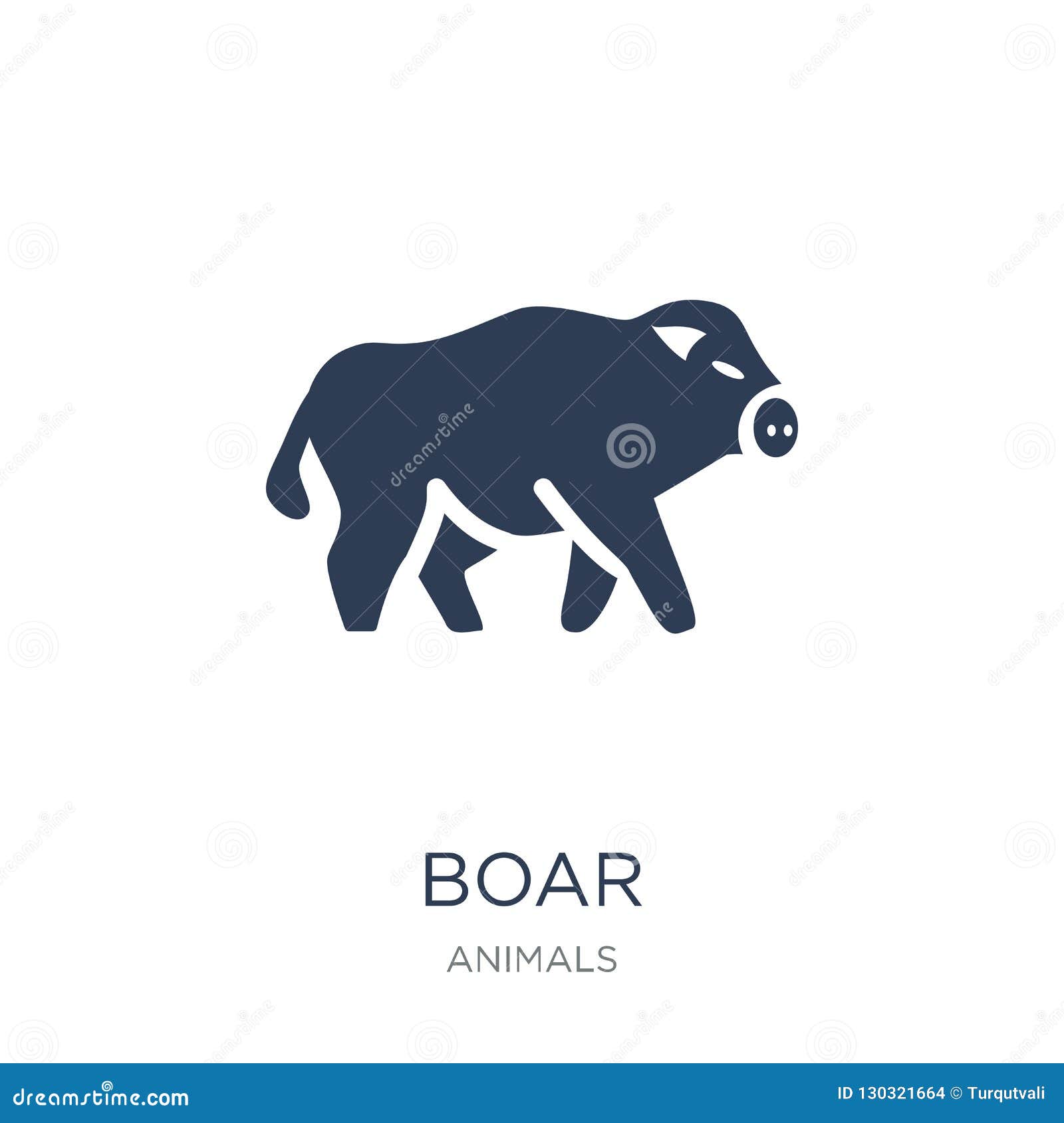 Boar Icon. Trendy Flat Vector Boar Icon on White Background from Stock ...