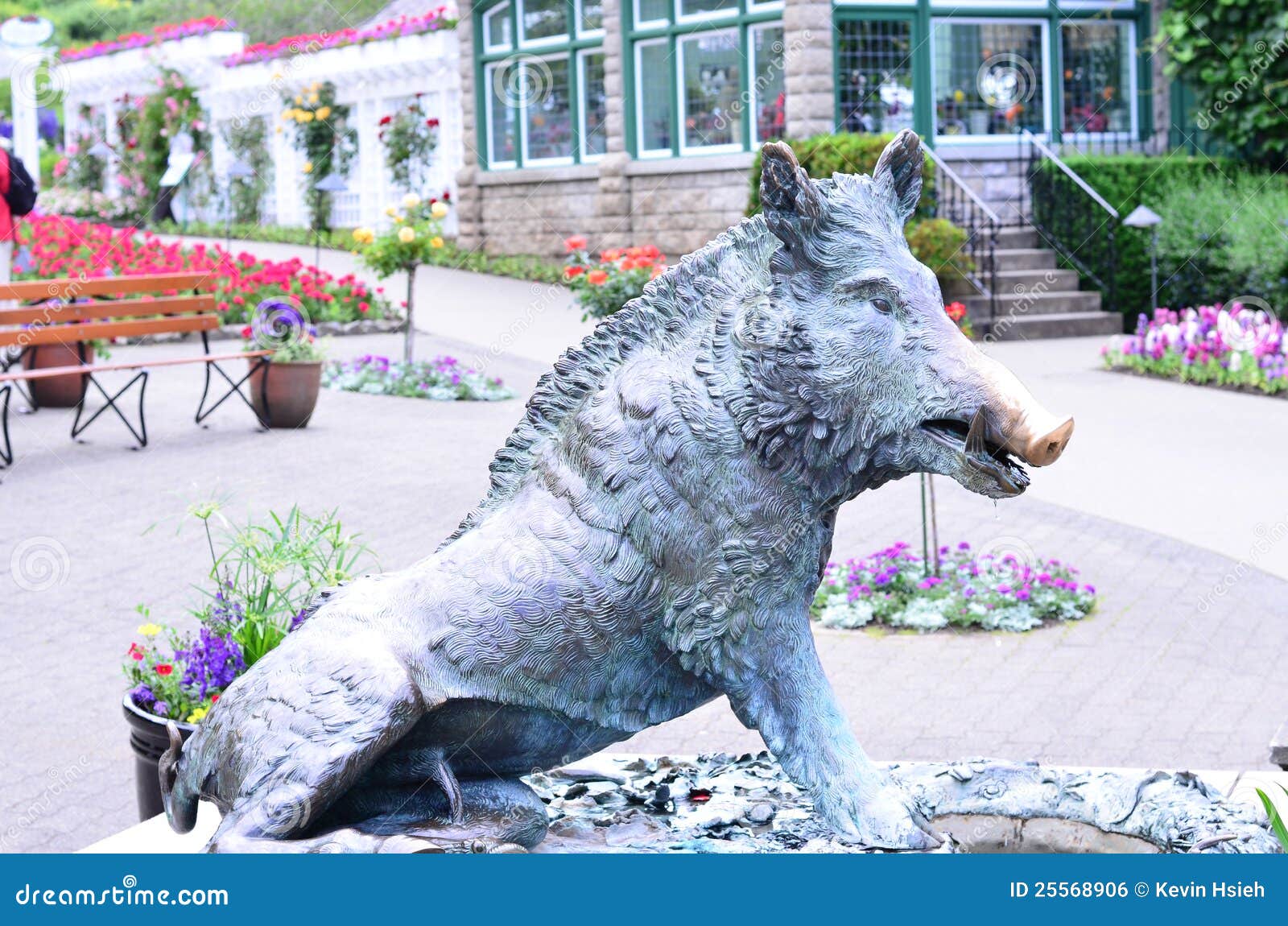 Boar statue stock photo. Image of parkland, park, arboretum - 25568906