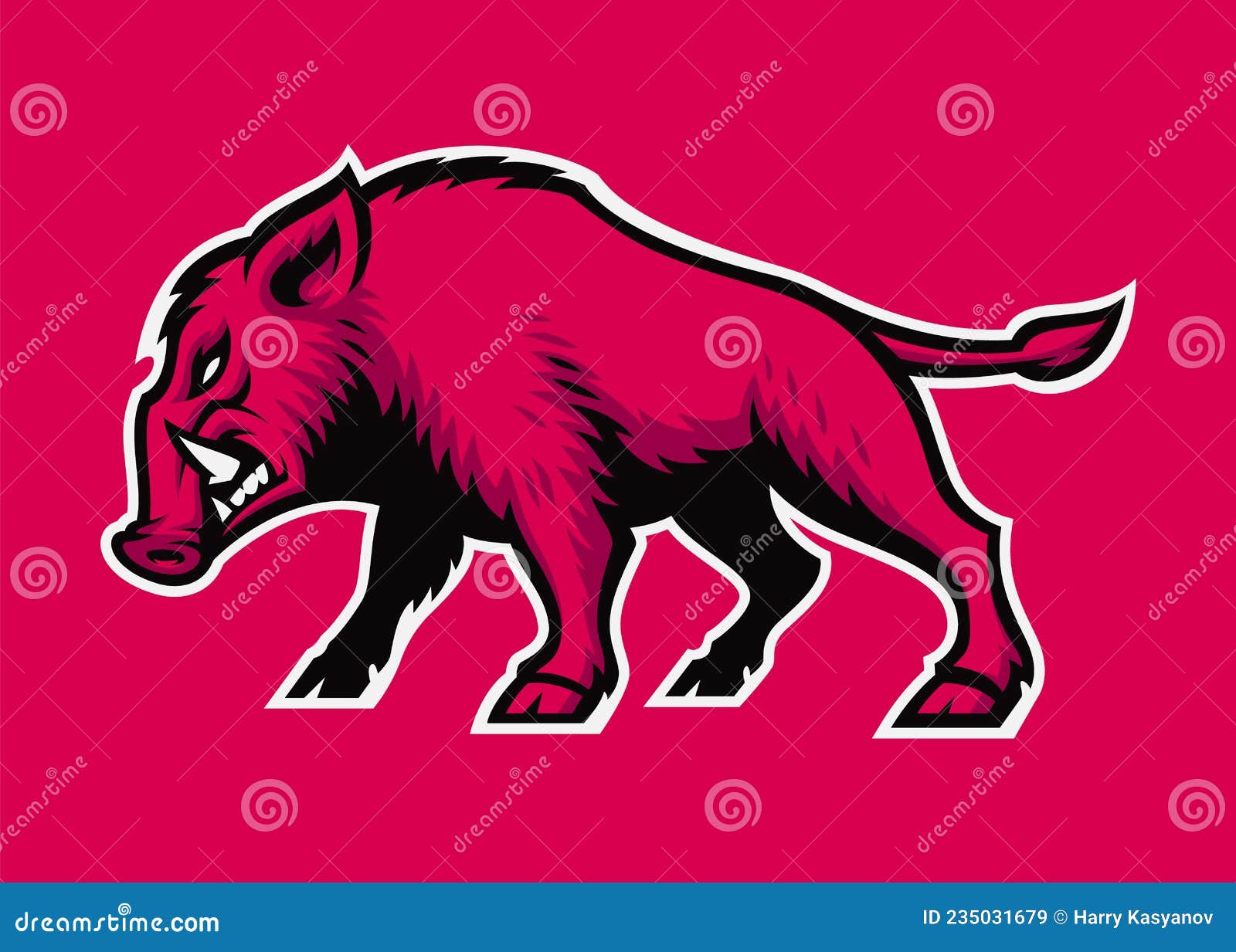 Boar Vector Logo stock vector. Illustration of animal - 235031679