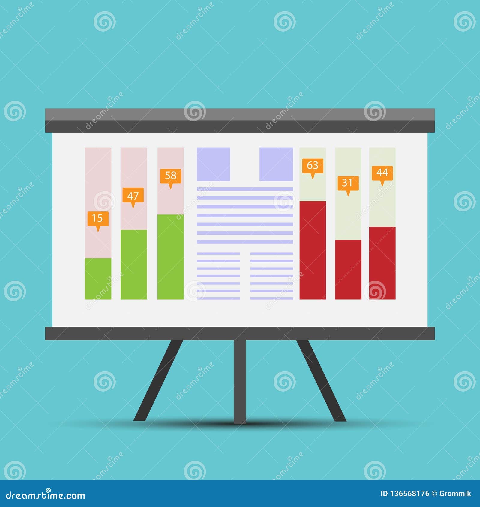 On the Board an Analysis of Business Activities Stock Vector ...