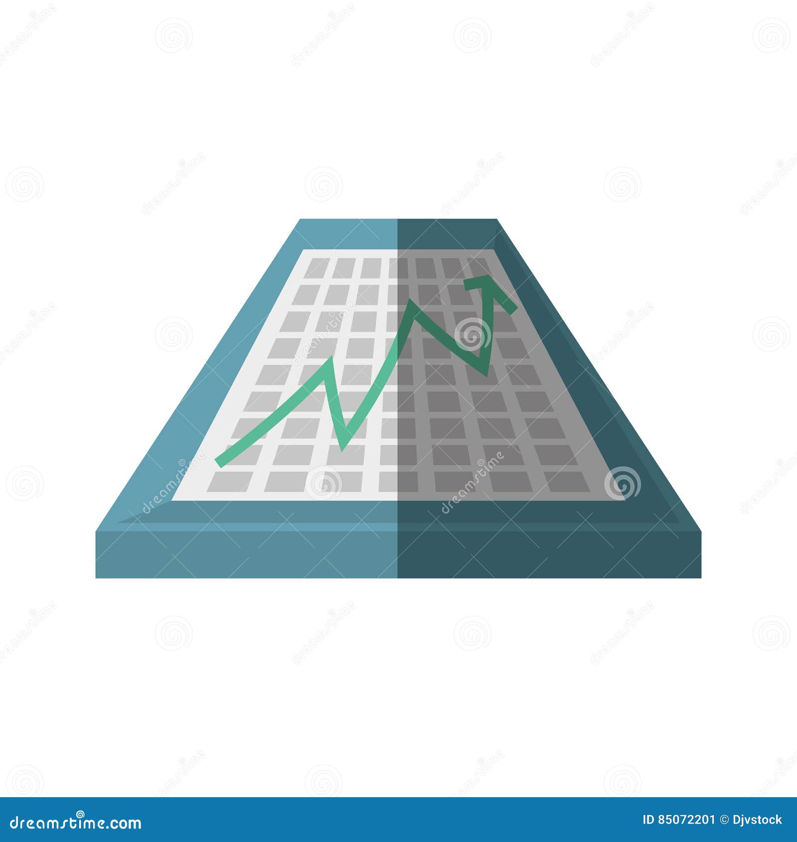 Board Arrow Growth Chart Financial Shadow Stock Illustration ...