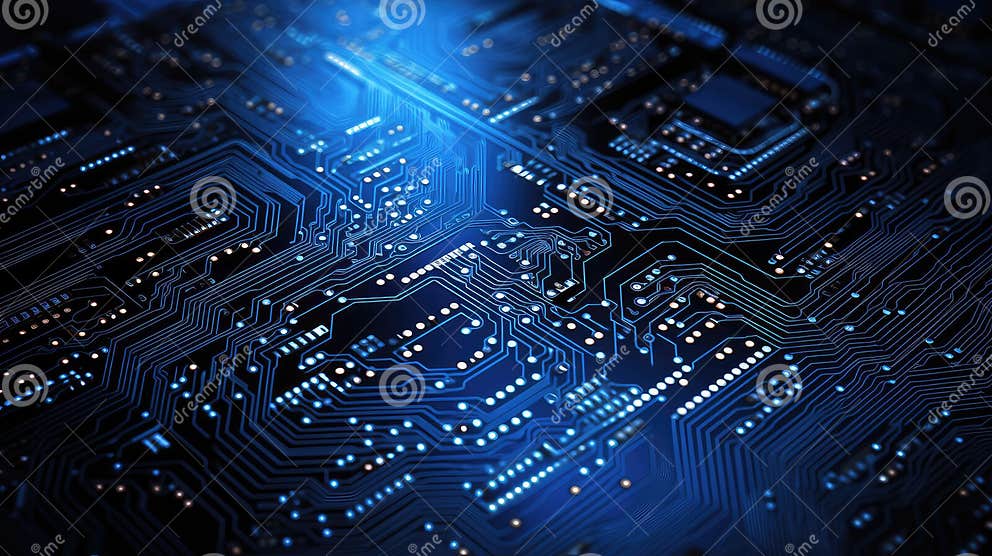 Board Blue Technology Abstract Stock Illustration - Illustration of ...