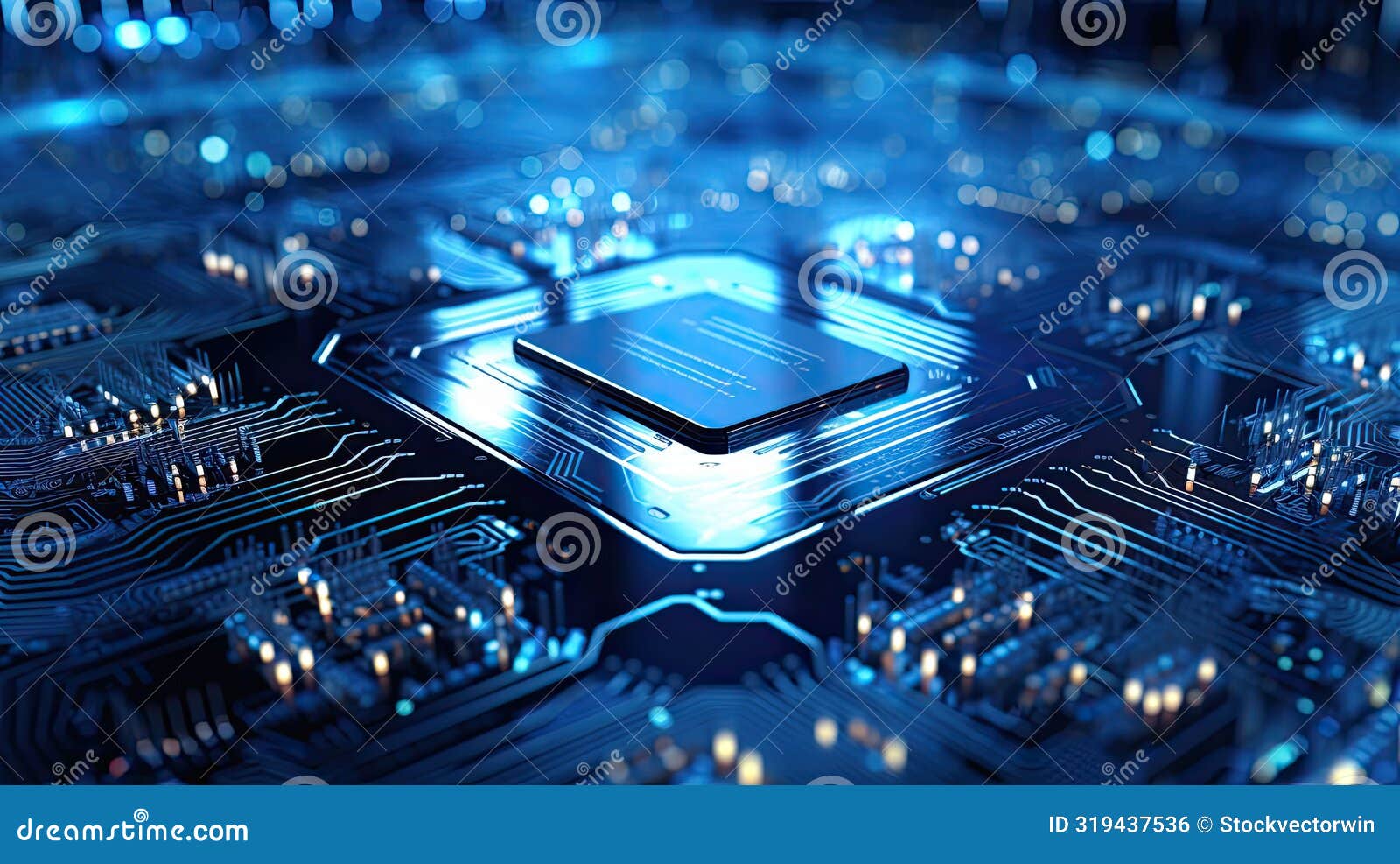 Board Blue Technology Background Stock Illustration - Illustration of ...
