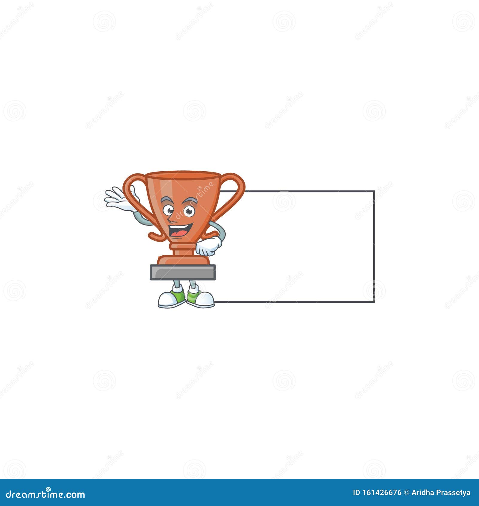 With Board Bronze Trophy for the Third Winner. Stock Vector ...