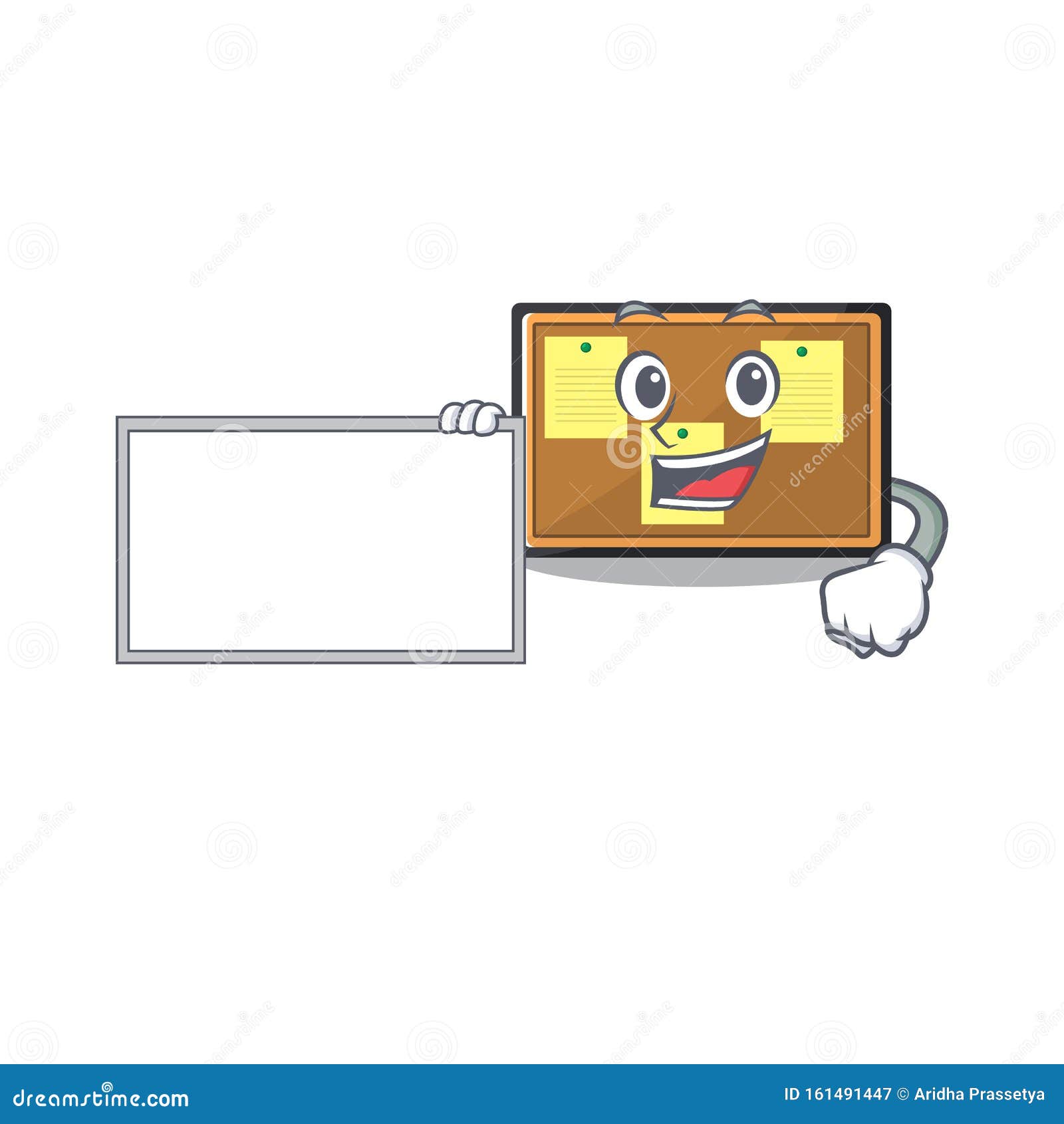 With Board Bulletin Board with the Cartoon Shape Stock Vector ...