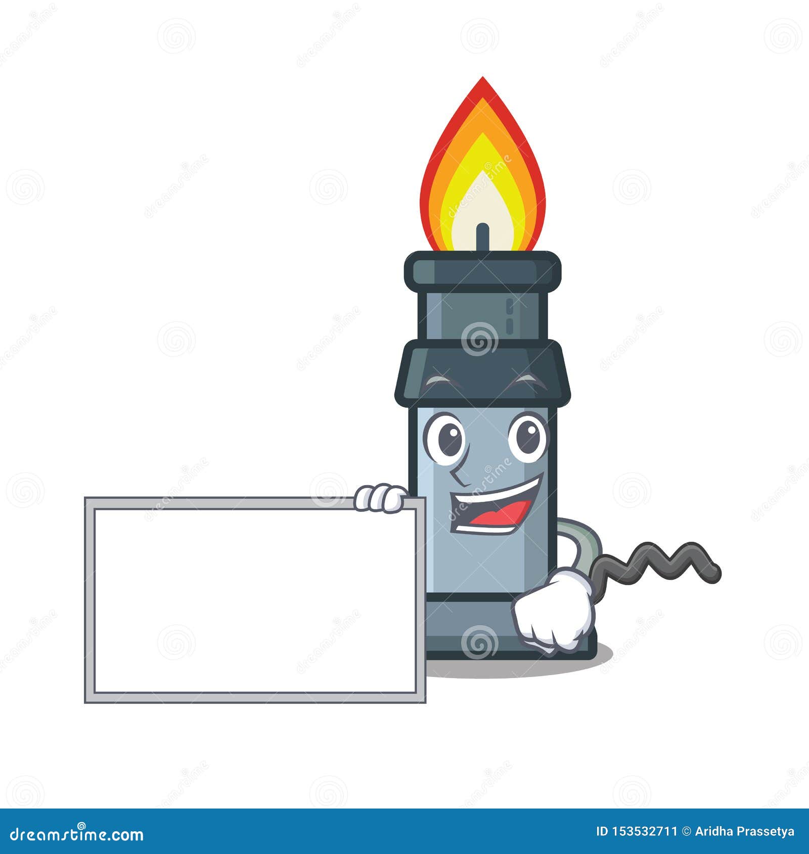 With Board Bunsen Burner Isolated with the Cartoon Stock Vector ...
