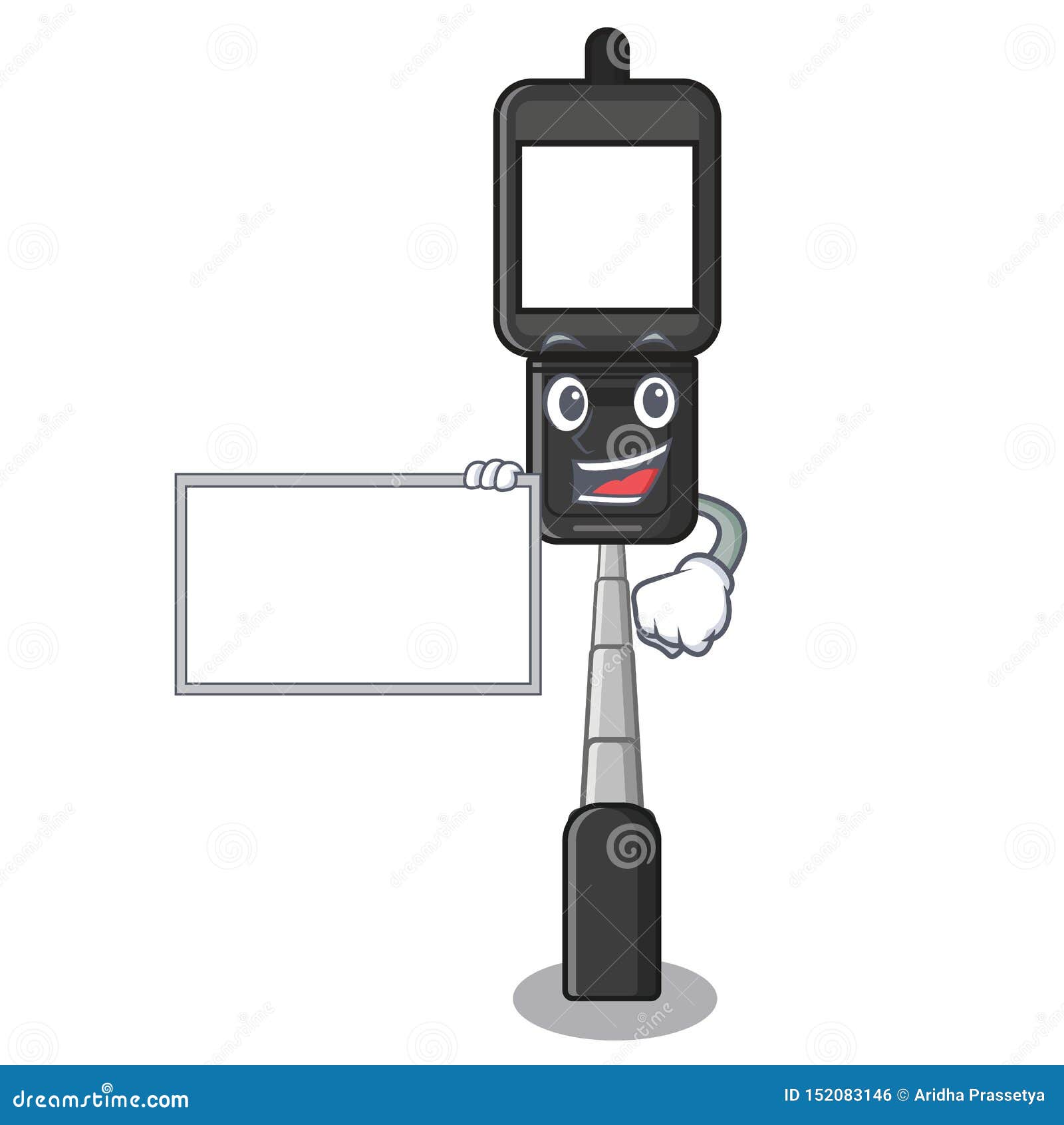 With Board Cell Phone Holder in Cartoon Shape Stock Vector ...