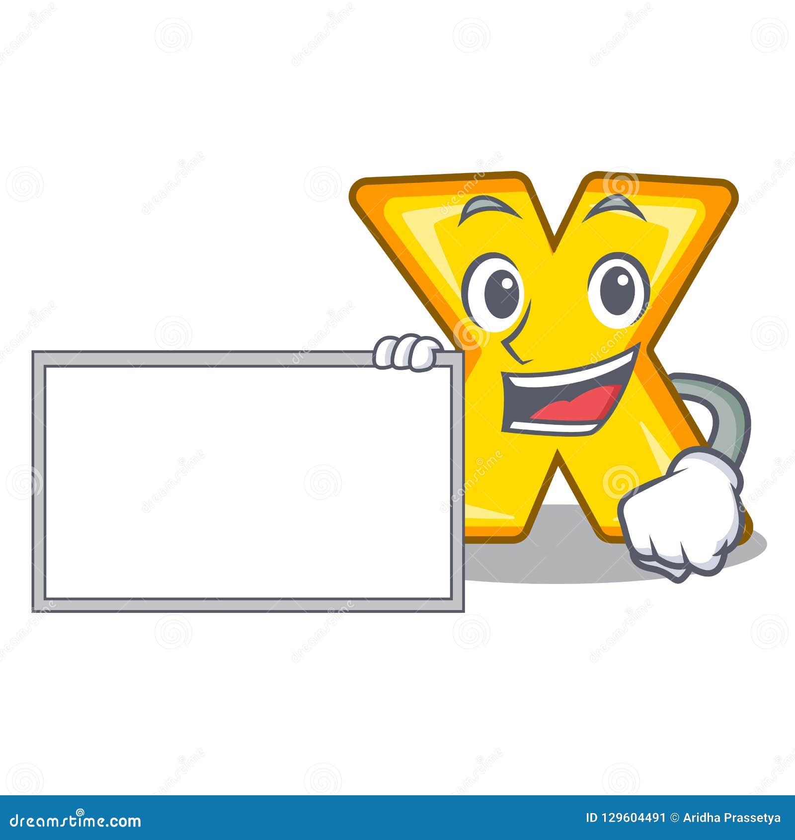 With Board Character Cartoon Multiply Sign for Logo Stock Vector ...