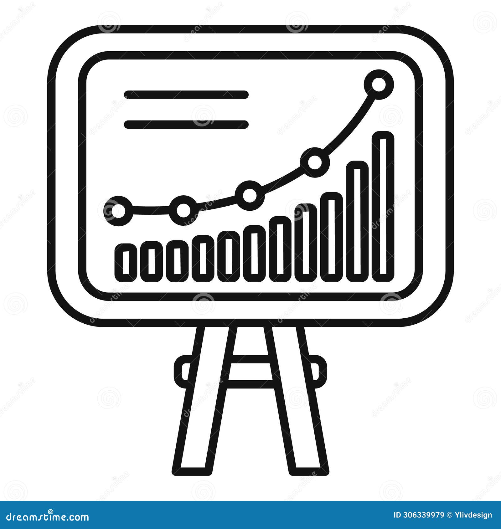 Board Chart Management Icon Outline Vector. Digital Process Stock ...