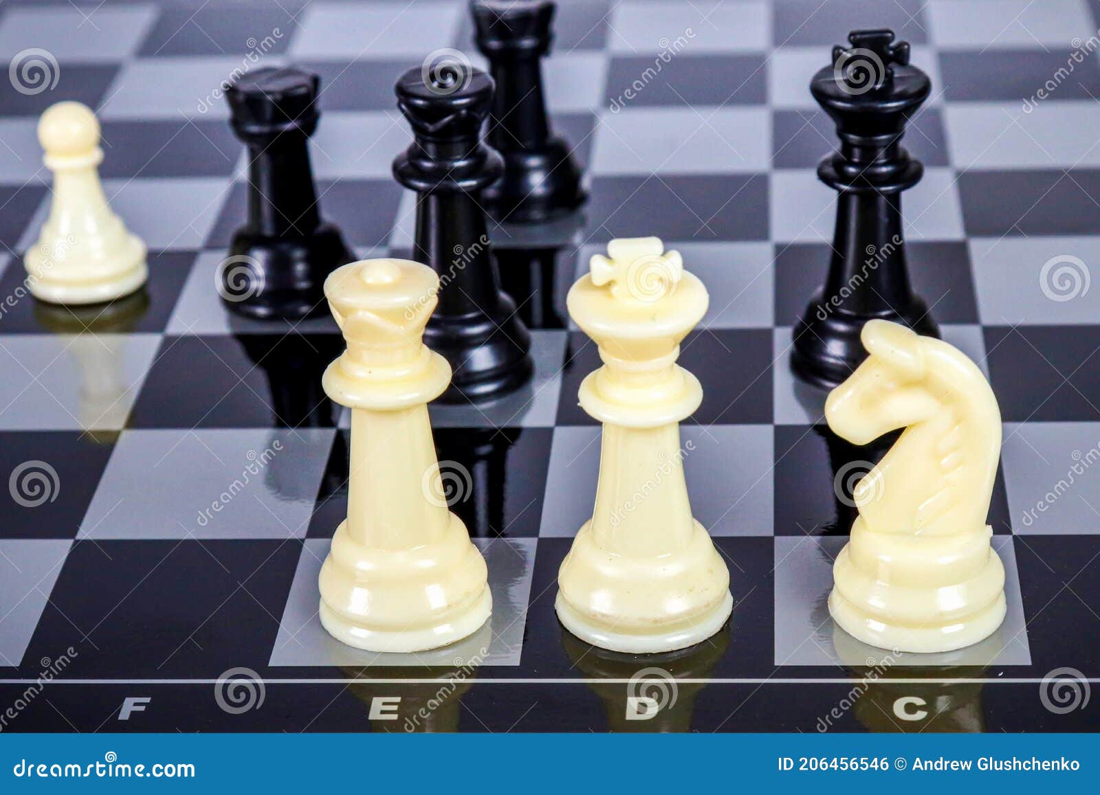 Board with Chess Pieces Close Up Stock Photo - Image of chess, objects ...