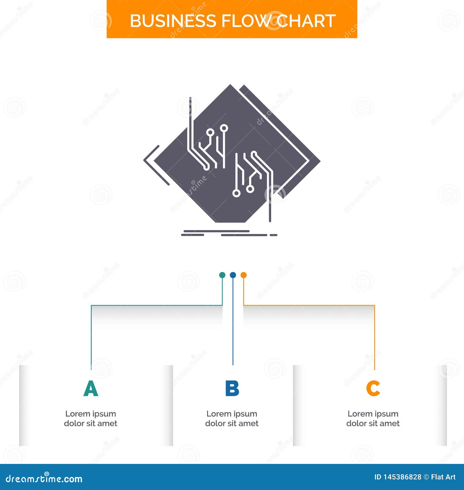 Board, Chip, Circuit, Network, Electronic Business Flow Chart Design ...