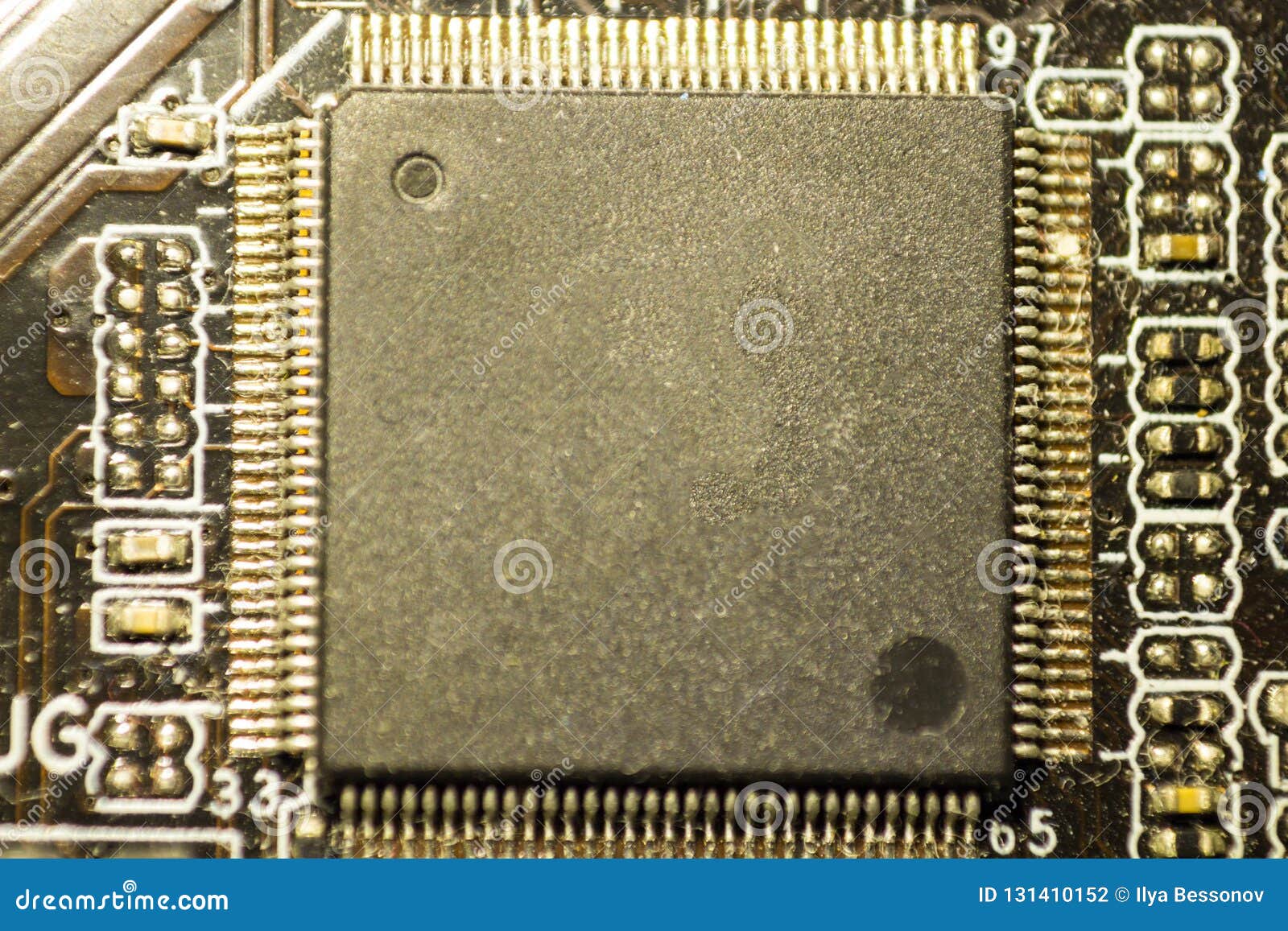 Board with Chips by Electrical Components Stock Photo - Image of design ...