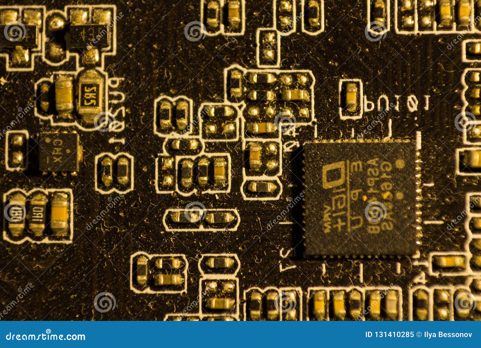 Board with Chips by Electrical Components Stock Image - Image of ...