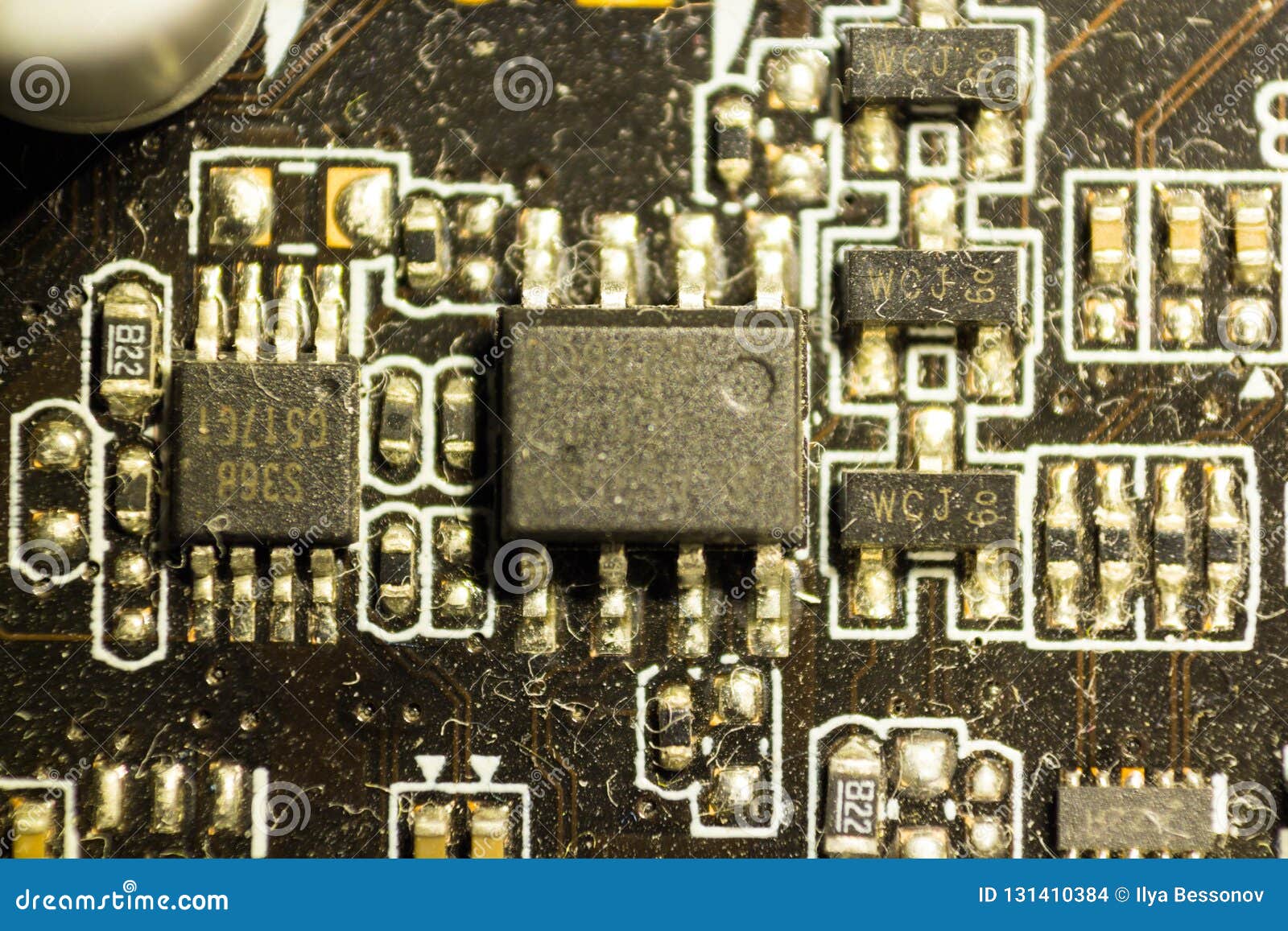 Board with Chips by Electrical Components Stock Photo - Image of ...