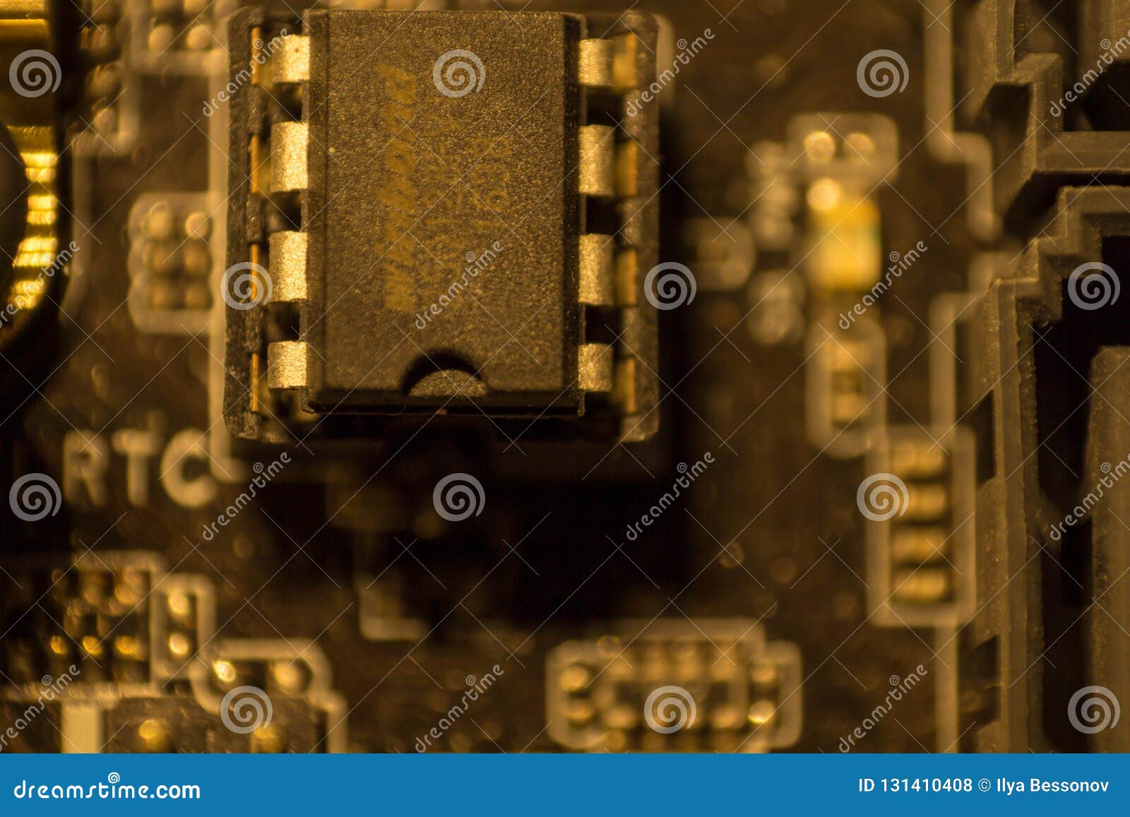 Board with Chips by Electrical Components Stock Illustration ...