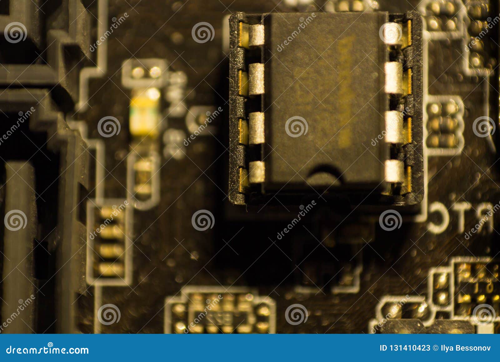 Board with Chips by Electrical Components Stock Illustration ...