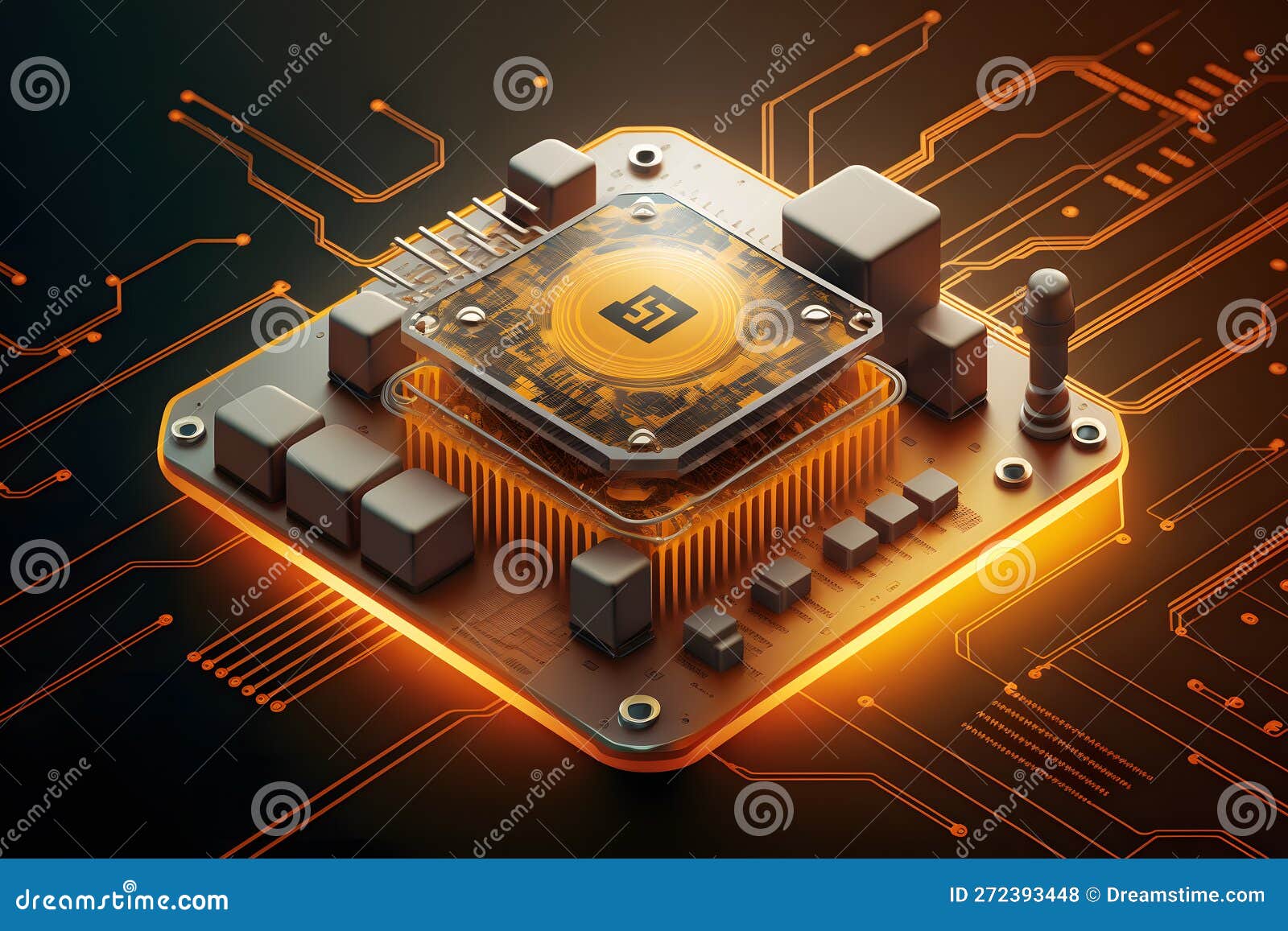 A Board with Chips and a Gaming Graphics Card Processor. Progressive ...