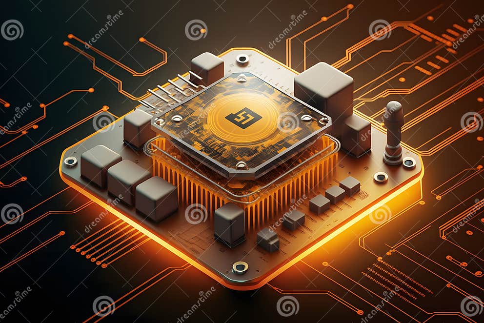 A Board with Chips and a Gaming Graphics Card Processor. Progressive ...