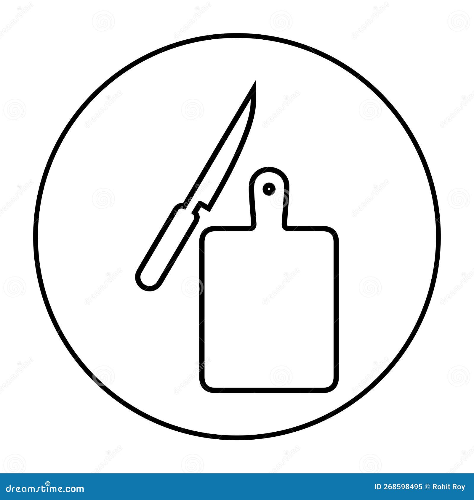 Board, Chopping, Cooking Icon Stock Vector - Illustration of knife ...