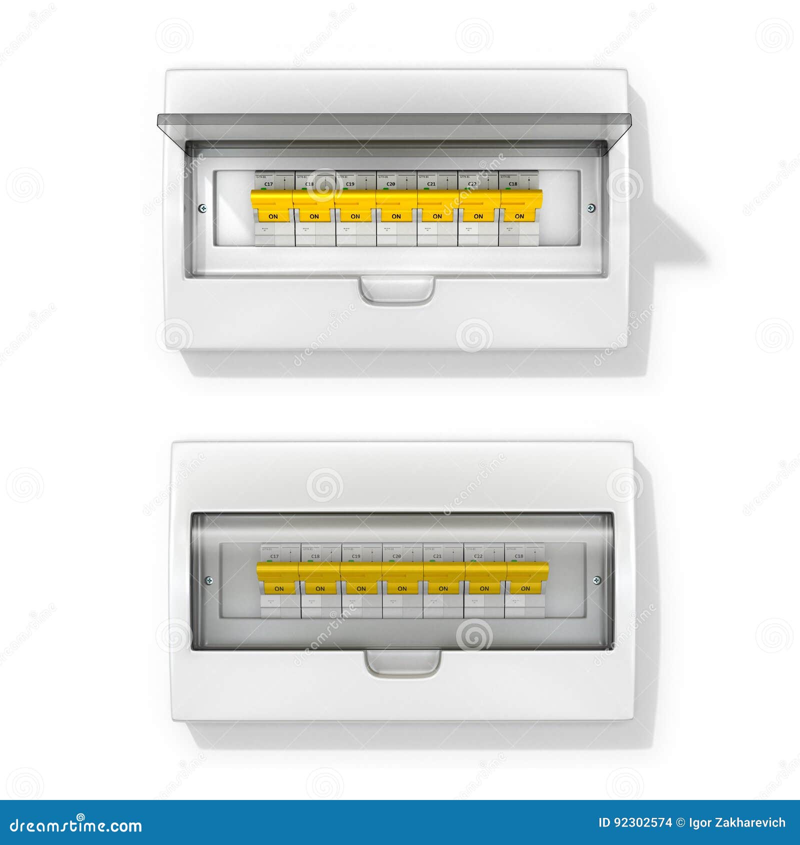 Circuit Breakers Box Icon Cartoon Vector | CartoonDealer.com #151160475