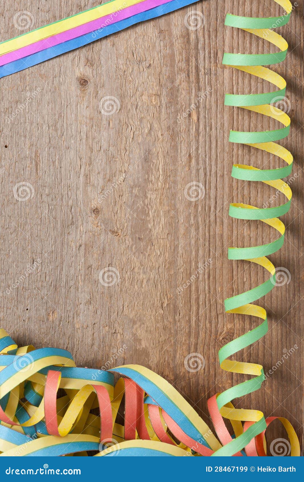 Board with Colorful Streamers Stock Image - Image of fete, offers: 28467199