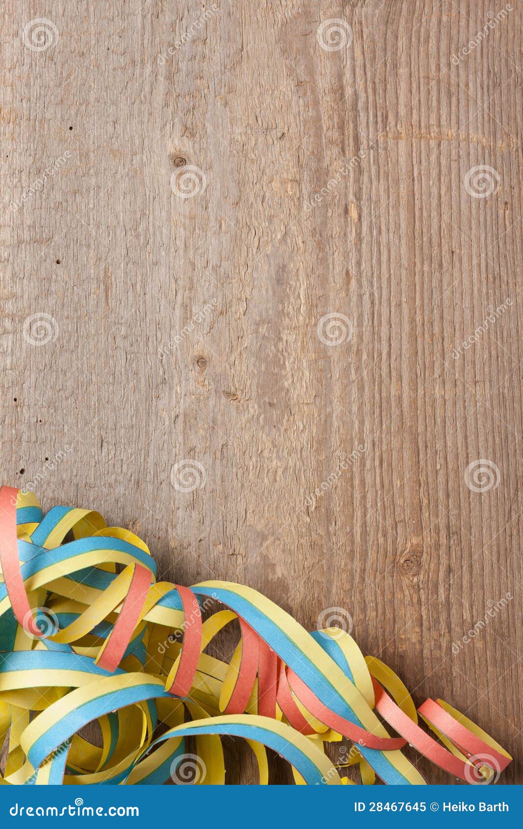 Board with Colorful Streamers Stock Image - Image of advertising, fete ...