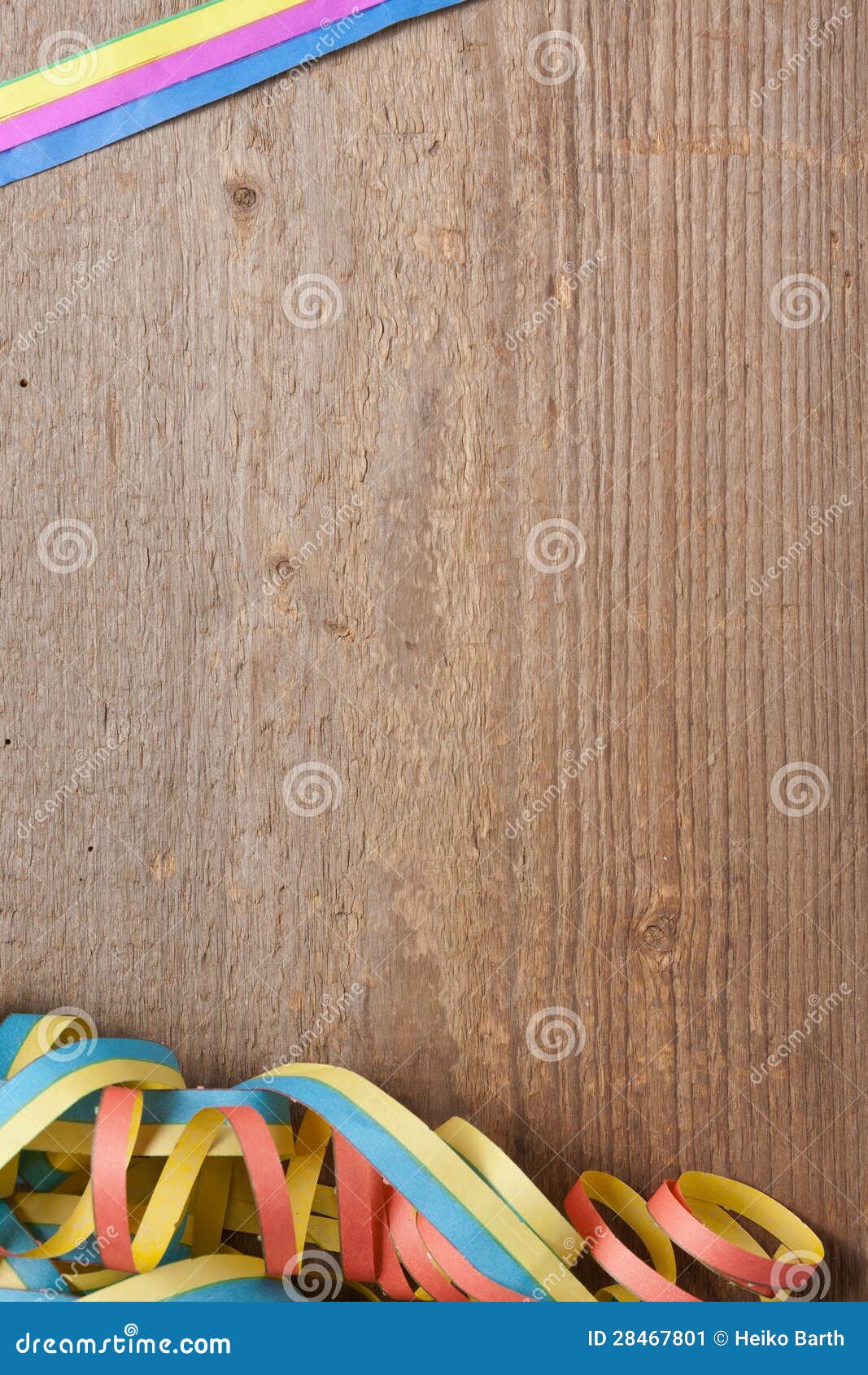 Board with Colorful Streamers Stock Image - Image of advertising, title ...