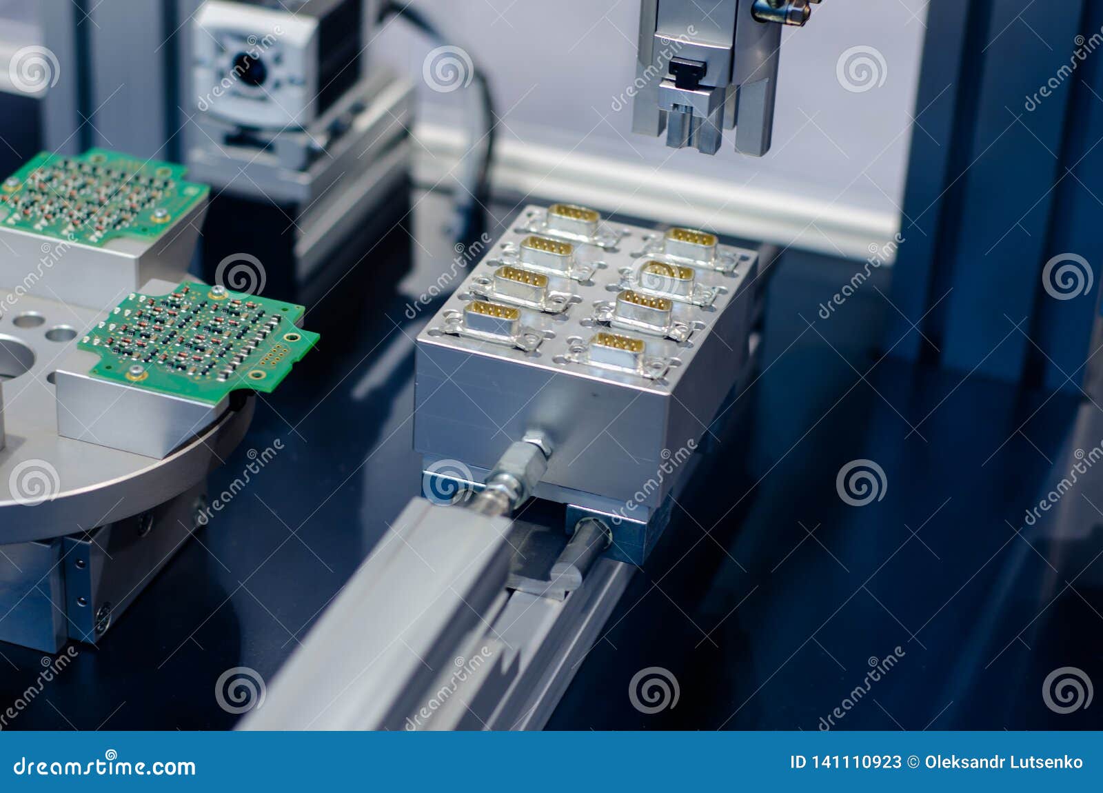 Board and Connector Production Stock Image - Image of macro, component ...