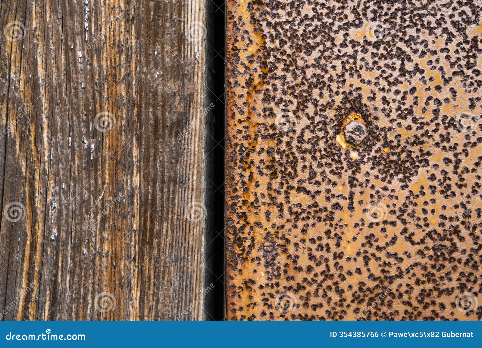 Board and Corroded Sheet Metal with a - Background Stock Photo - Image ...