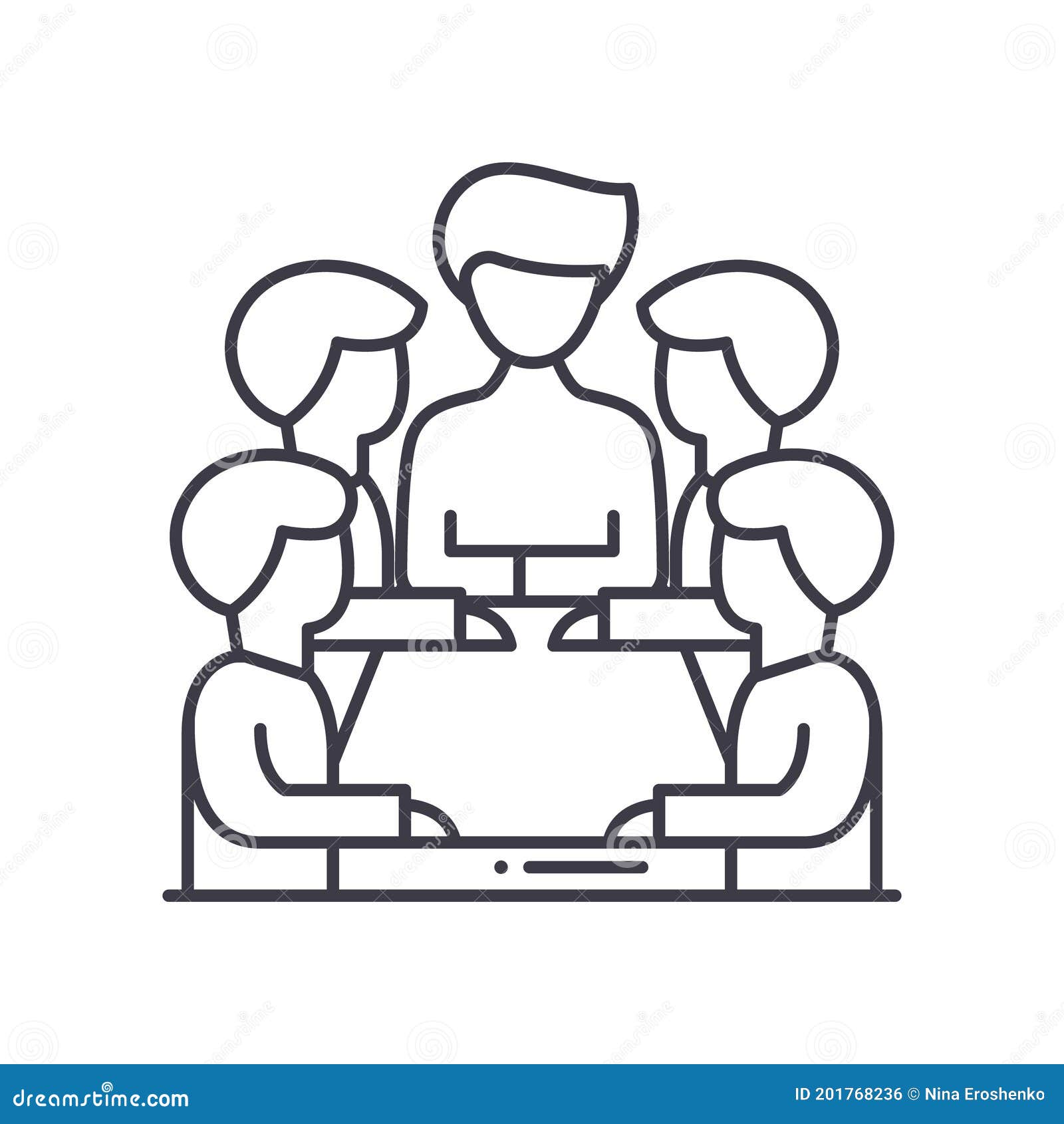 Board of Directors Icon, Linear Isolated Illustration, Thin Line Vector ...