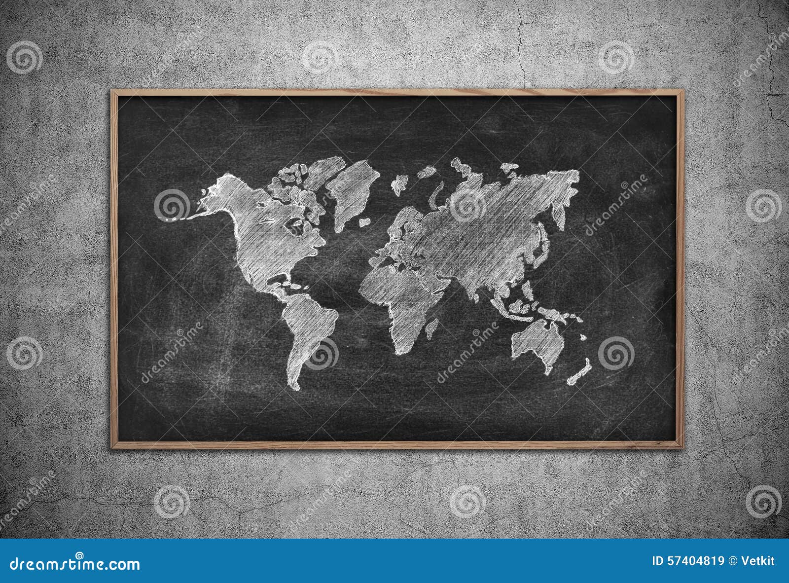 Board with Drawing World Map Stock Image - Image of asia, america: 57404819