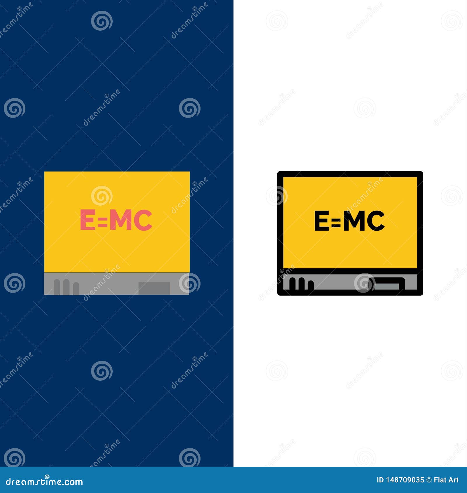 Board, Education, Formula Icons. Flat and Line Filled Icon Set Vector ...