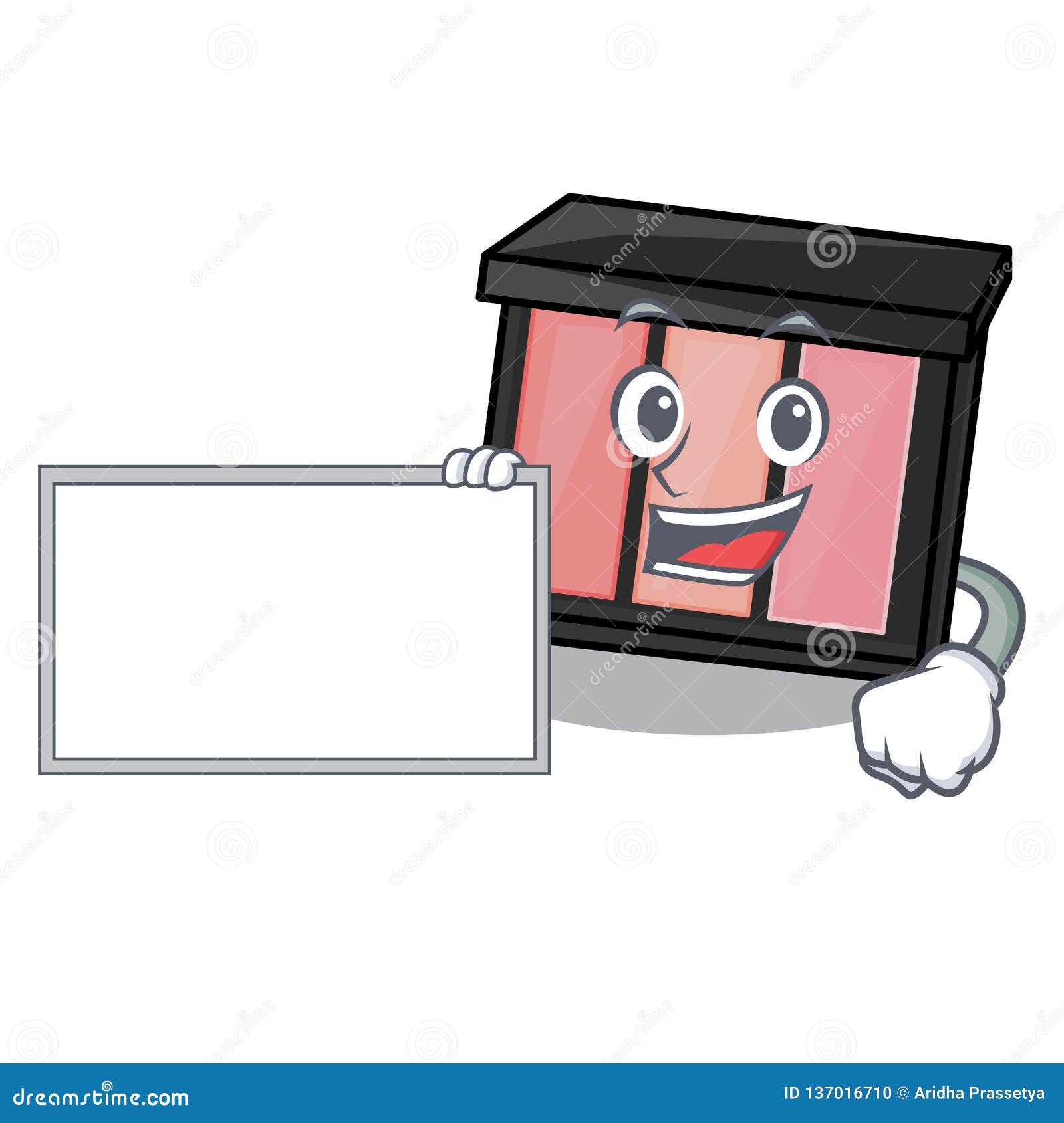 With Board Eye Shedow in the Cartoon Shape Stock Vector - Illustration ...