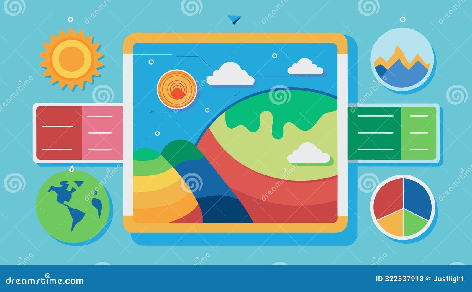 A Board Filled with Colorful Diagrams and Illustrations Explaining the ...