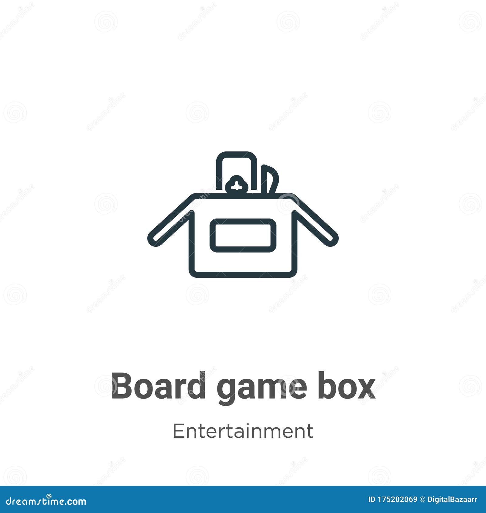 Board Game Box Outline Vector Icon. Thin Line Black Board Game Box Icon ...