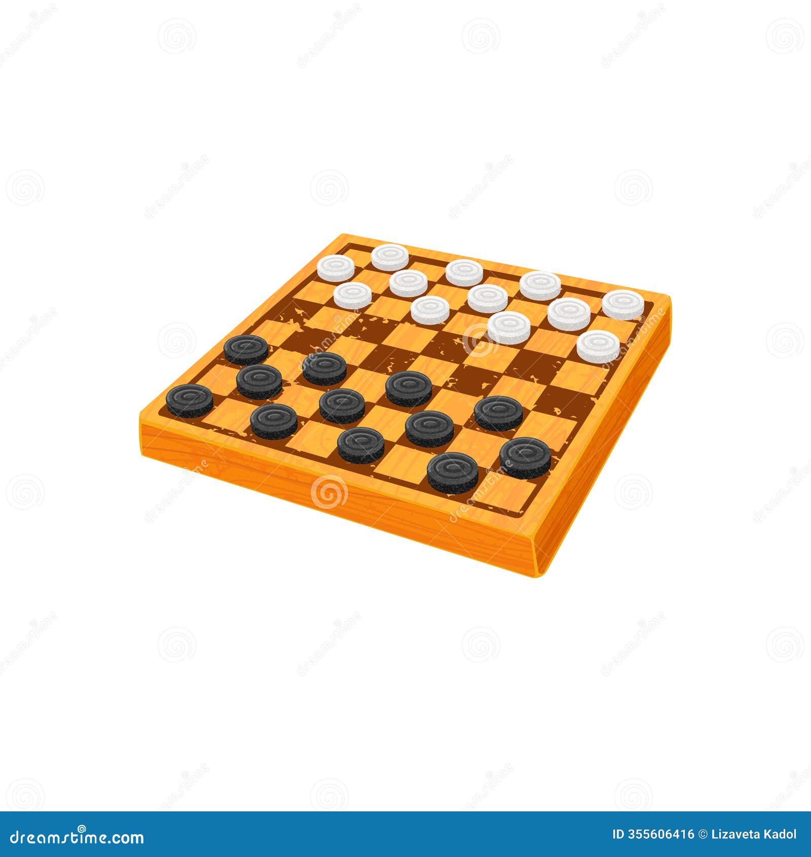 Board Game Checkers Colorful Illustration Stock Vector - Illustration ...