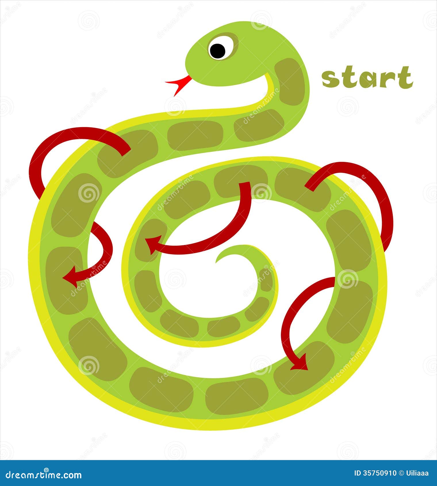 Board Game for Children - Snake Stock Illustration - Illustration of ...