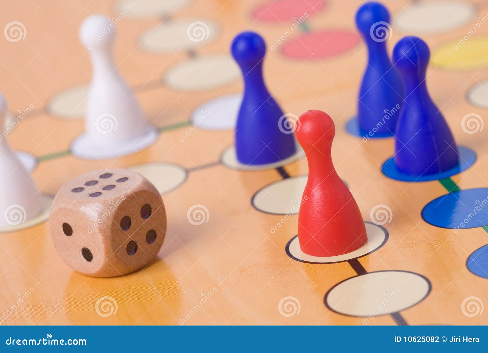 Board Game with Color Pawns Stock Photo - Image of competition ...