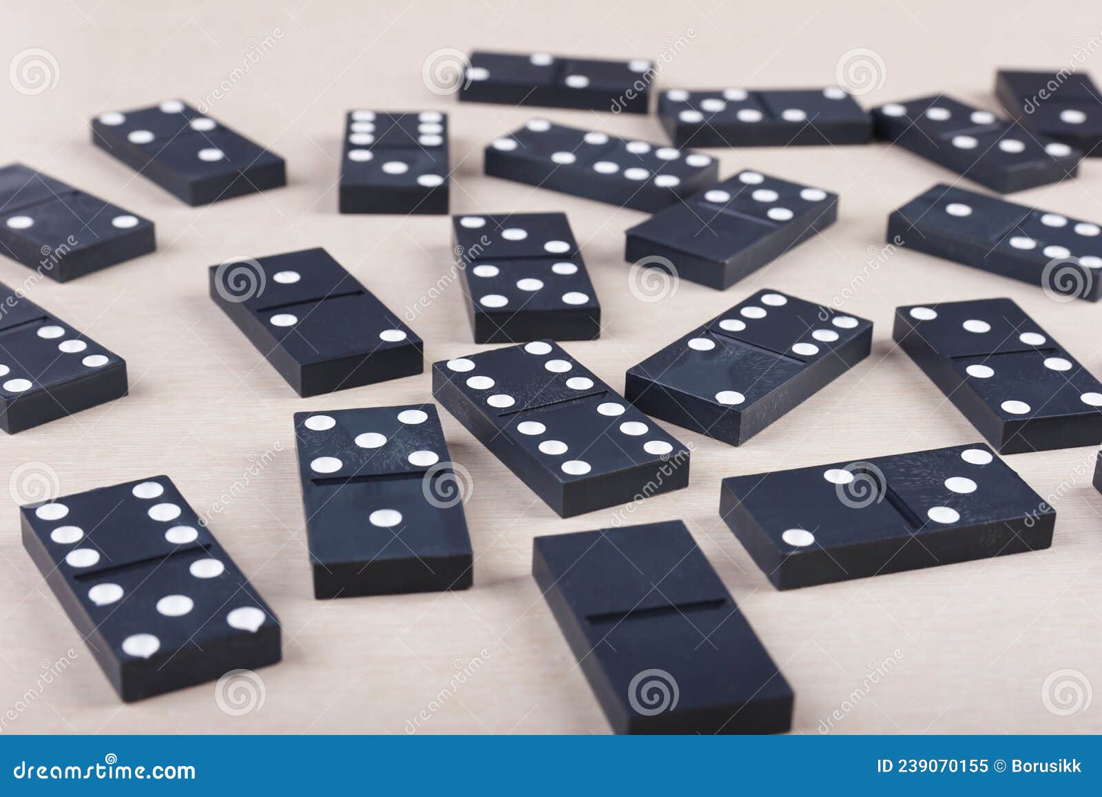Board Game Dominoes on Light Table Close Up Stock Image - Image of ...