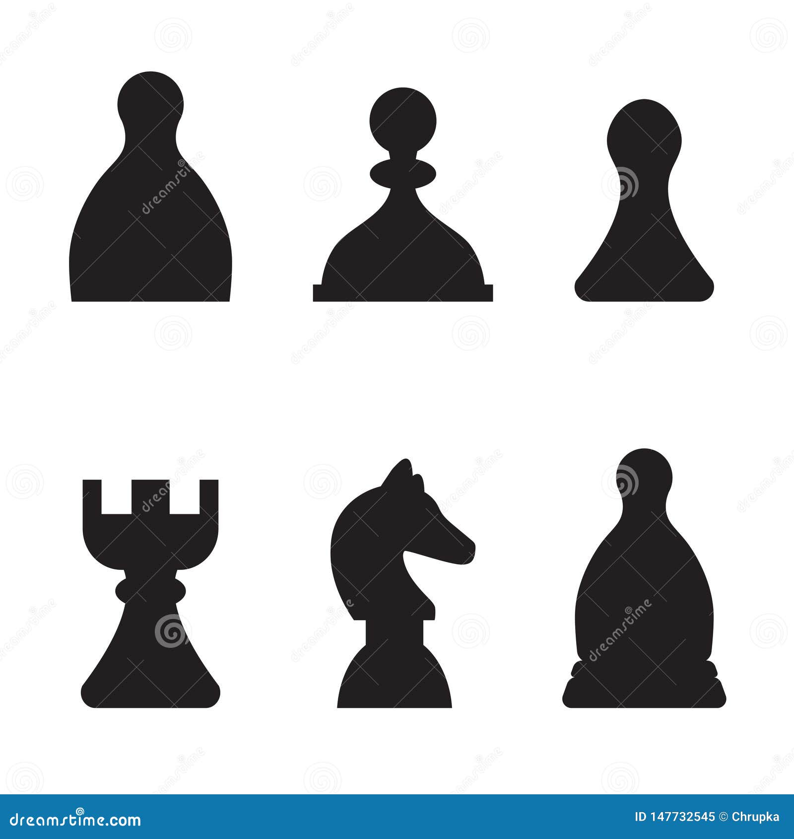 Board Game Figures, Chess Piece Icon Stock Vector - Illustration of ...