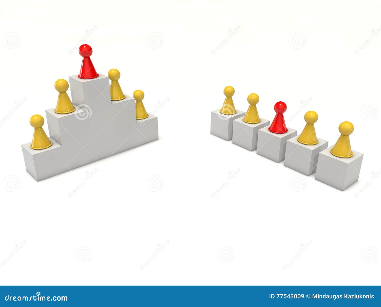 Board Game Figures Team Work Hierarchy Individual Leader Stock ...