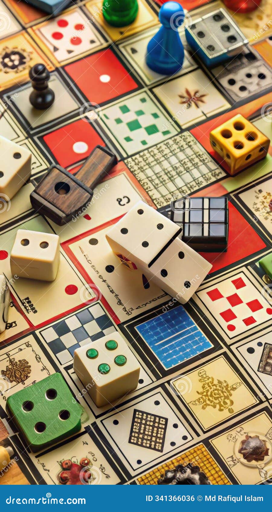 Board Game Fun a Wallpaper Designed Stock Illustration - Illustration ...