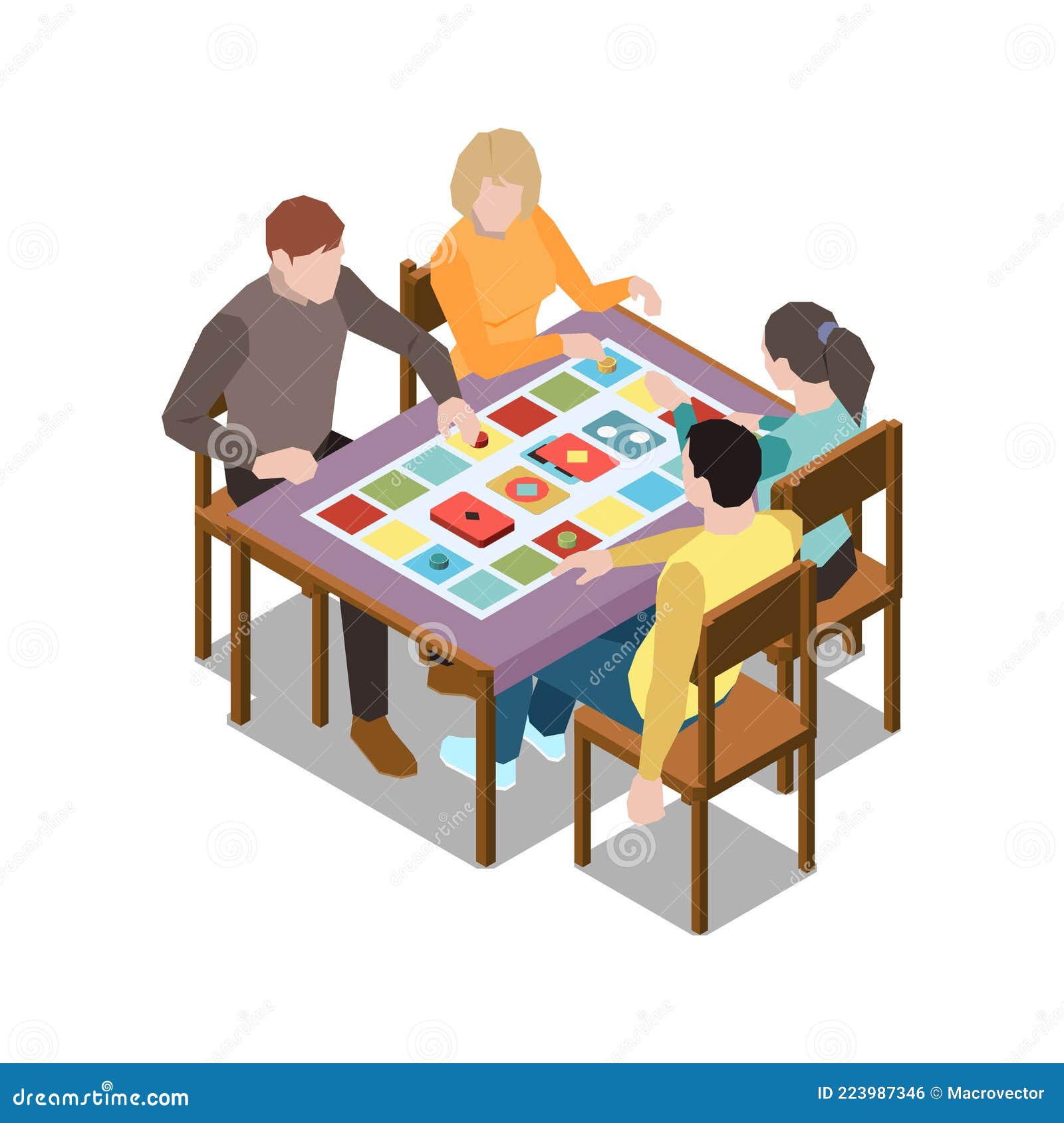Board Game Illustration stock vector. Illustration of player - 223987346