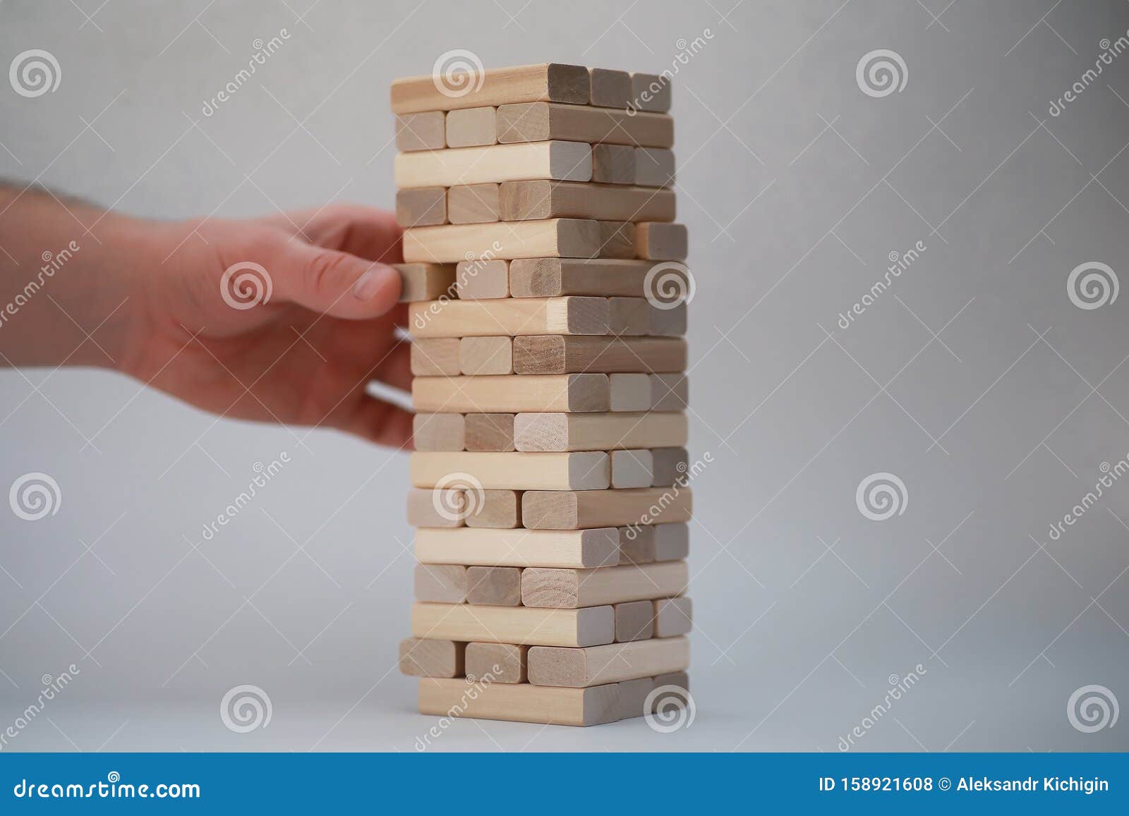 Board Game Jenga Tower of Wood Sticks Stock Photo - Image of games ...