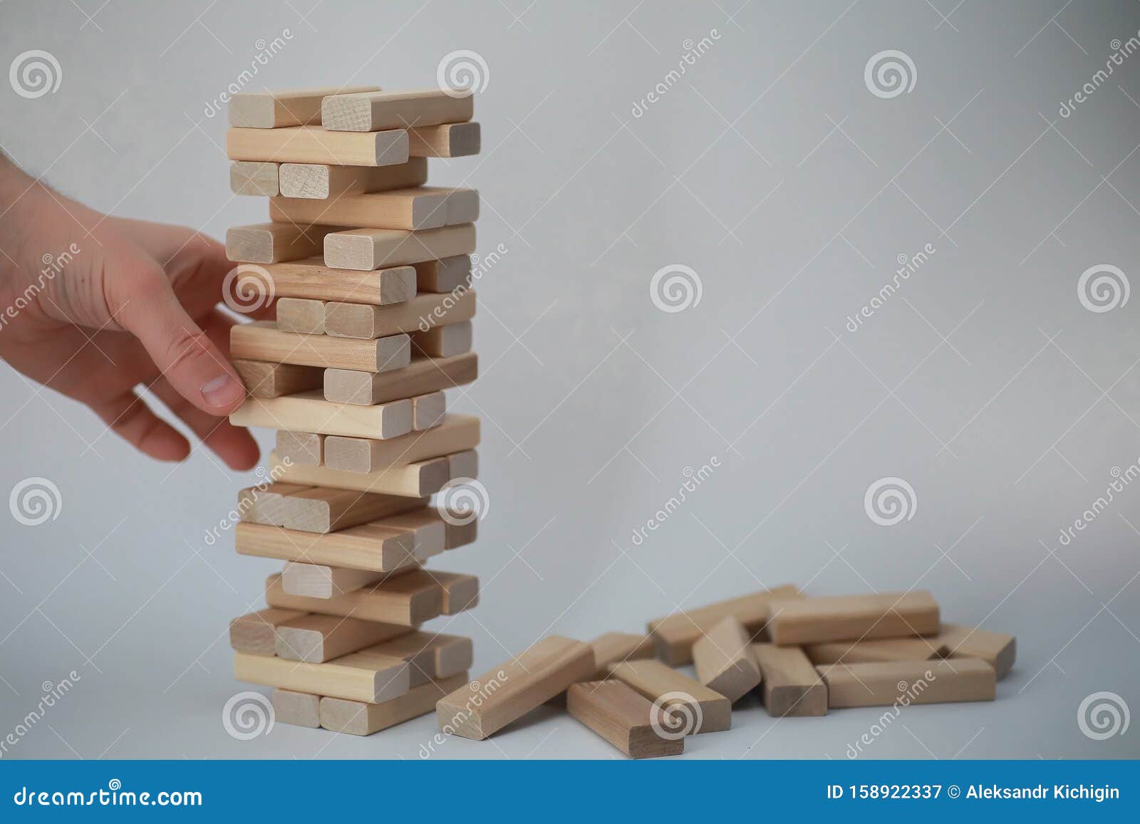Board Game Jenga Tower of Wood Sticks Stock Image - Image of business ...