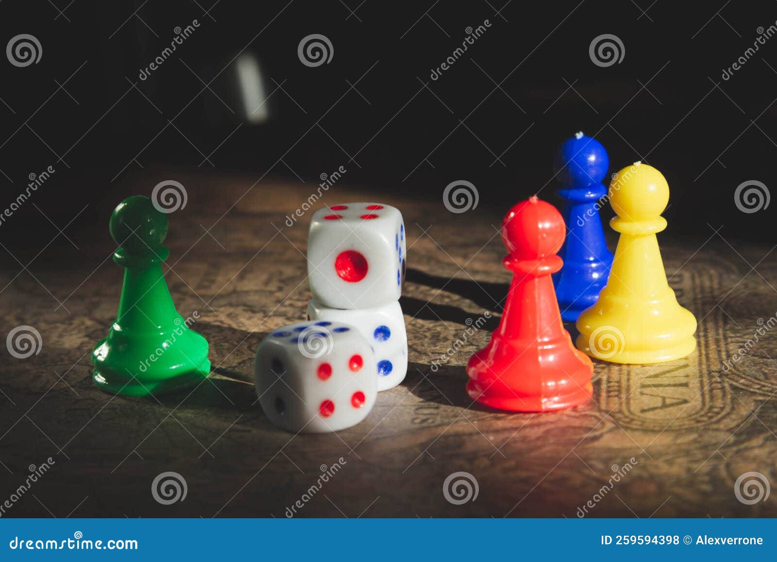 Board Game Kit. Vintage Style Game. Land Conquest Strategy Stock Photo ...