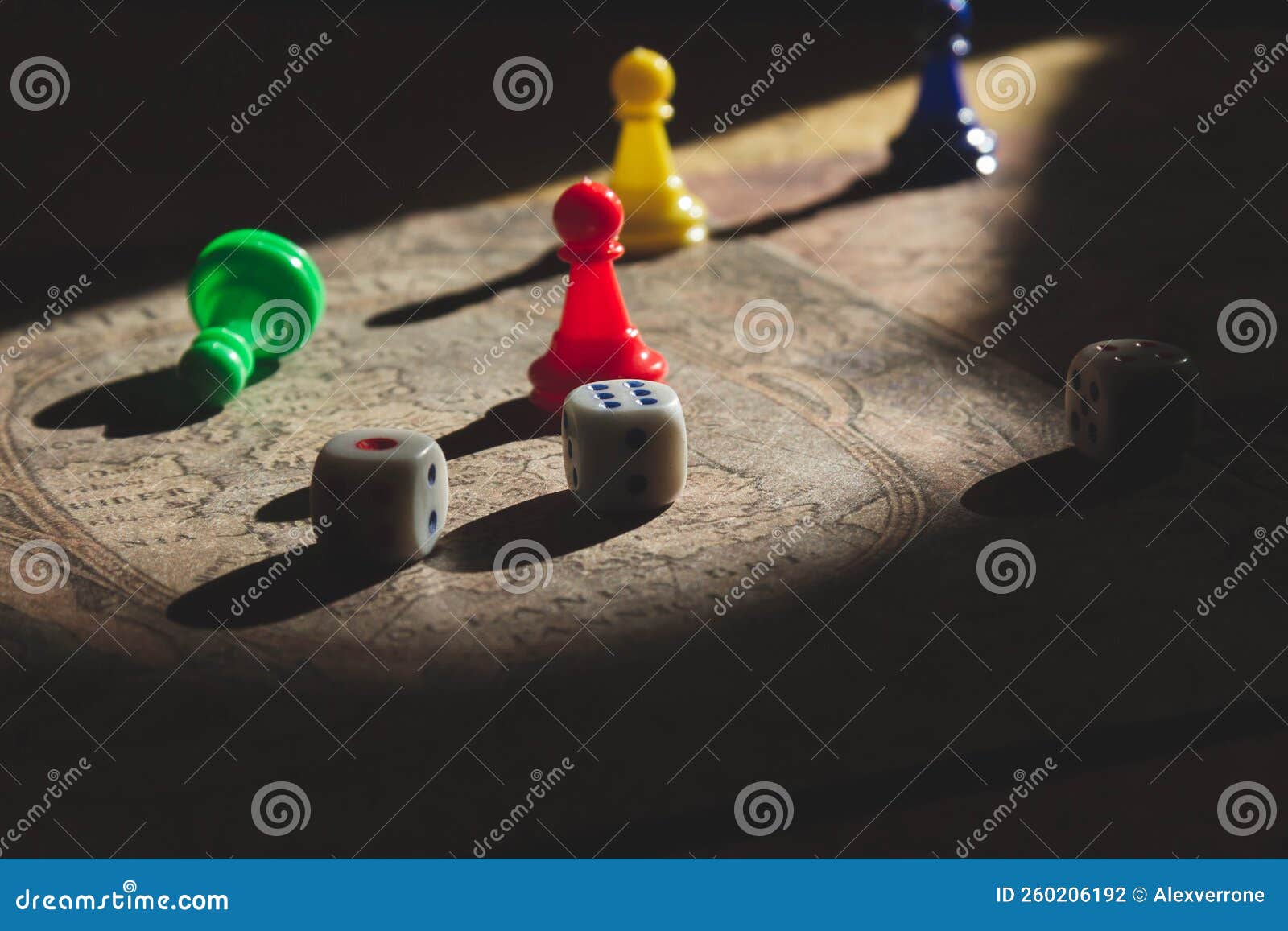Board Game Kit. Vintage Style Game. Land Conquest Strategy Stock Photo ...