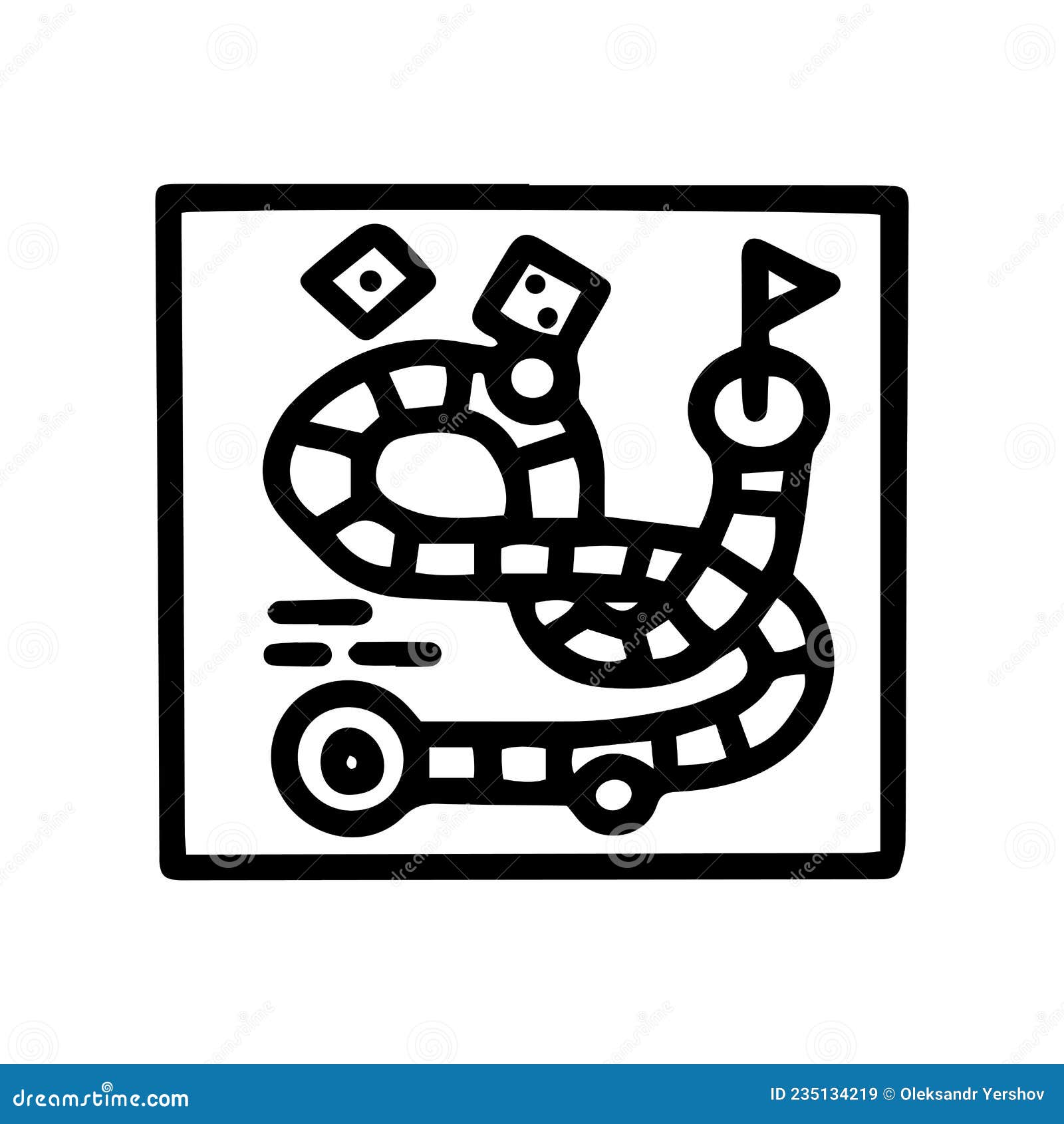 Board Game Line Vector Doodle Simple Icon Stock Vector - Illustration ...