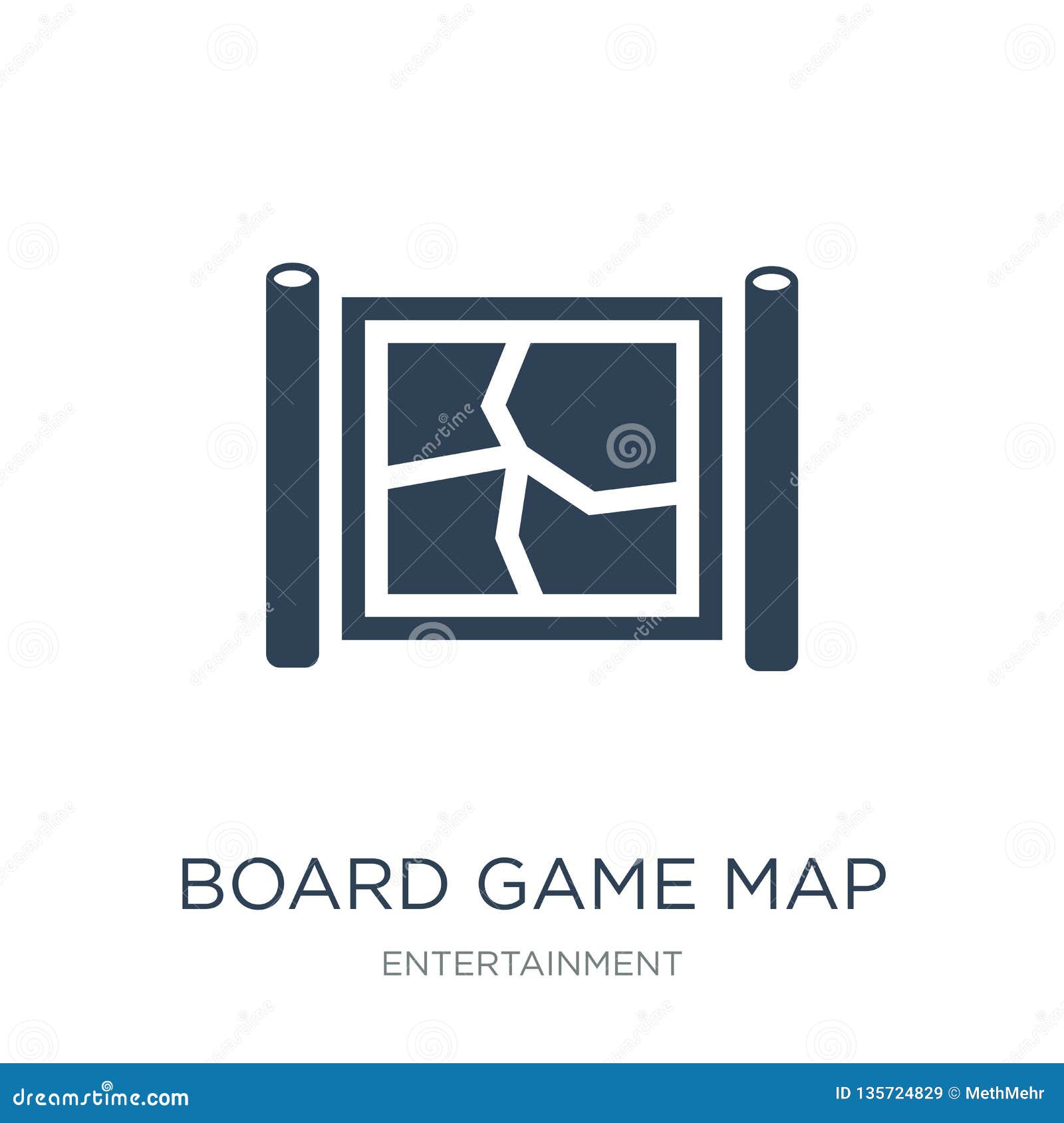 Board Game Map Icon in Trendy Design Style. Board Game Map Icon ...