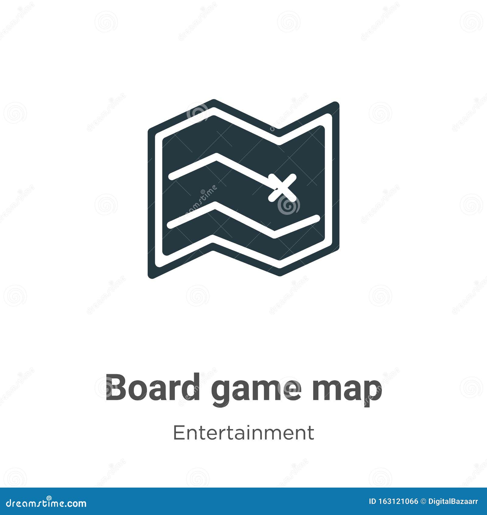 Board Game Map Vector Icon on White Background. Flat Vector Board Game ...